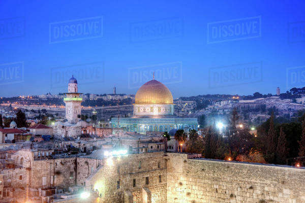 Western Wall and Dome of the Rock - Royalty-free Stock Photo | Dissolve