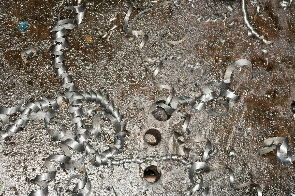 Metal Shavings on Floor - Stock Photo - Dissolve