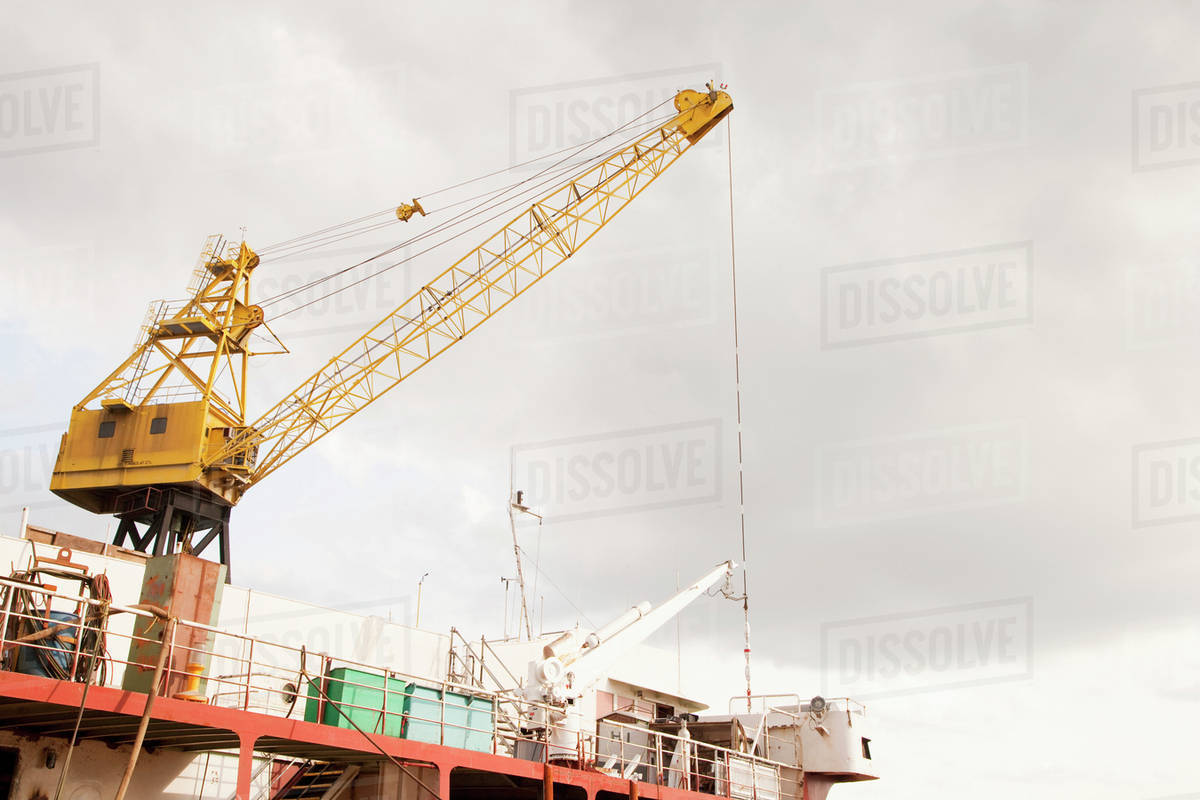 Crane at Port - Royalty-free Stock Photo | Dissolve