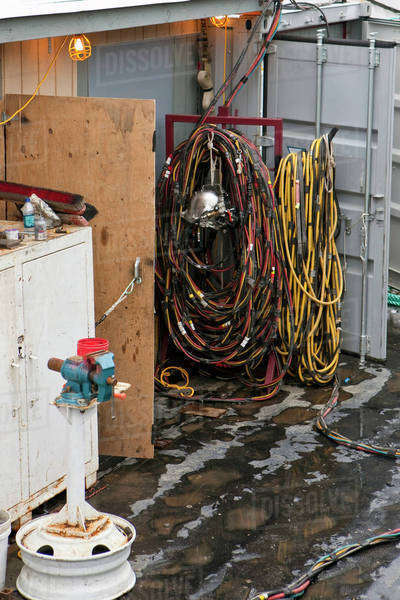 Electrical Cables at a Building Maintenance Office - Royalty-free Stock ...