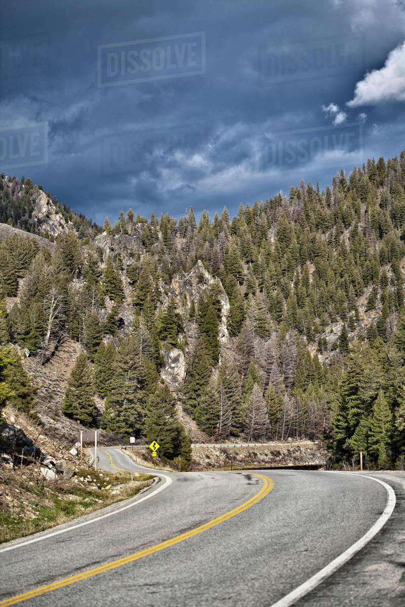 Roadway Through Mountains - Royalty-free Stock Photo | Dissolve