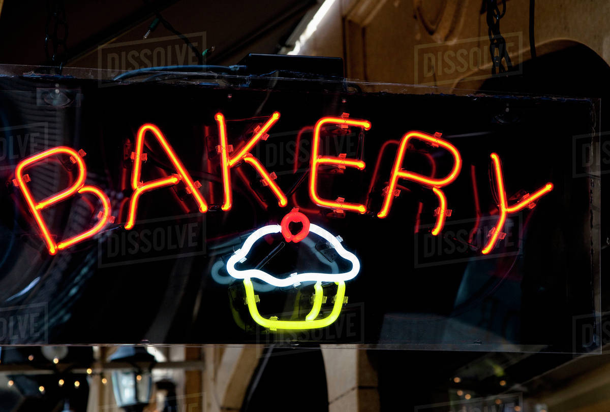 Neon Bakery Sign - Royalty-free Stock Photo | Dissolve