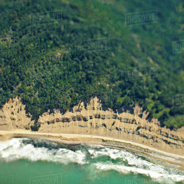 Aerial View of a Coastal Road - Royalty-free Stock Photo | Dissolve