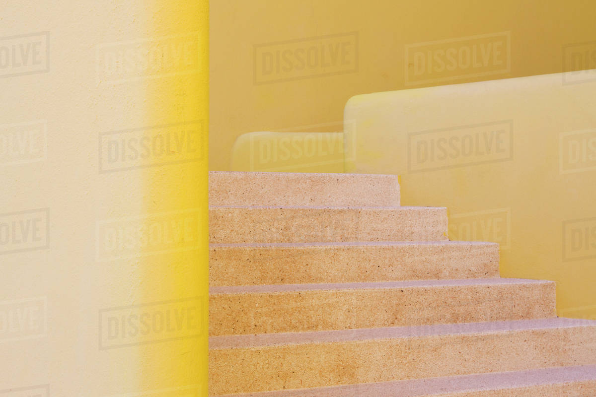 Light Yellow Steps - Stock Photo - Dissolve