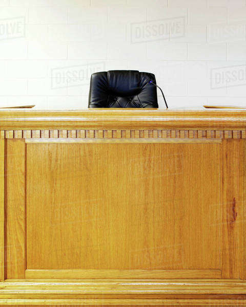 Empty Judges Bench - Stock Photo - Dissolve