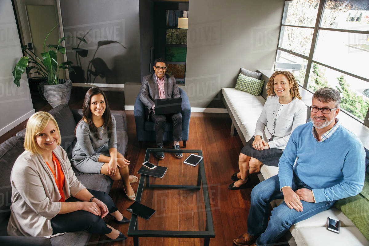 Business people sitting in office meeting - Royalty-free Stock Photo ...