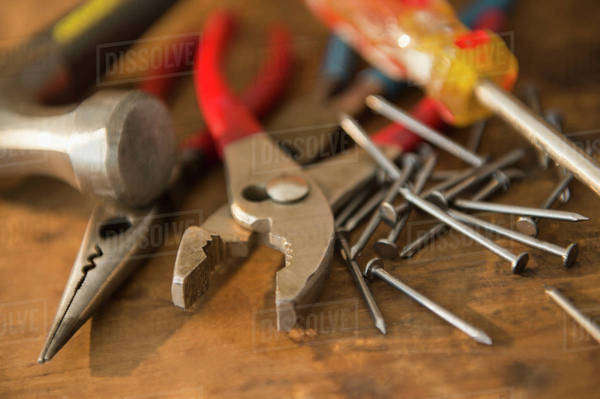 Close up of pile of tools - Royalty-free Stock Photo | Dissolve