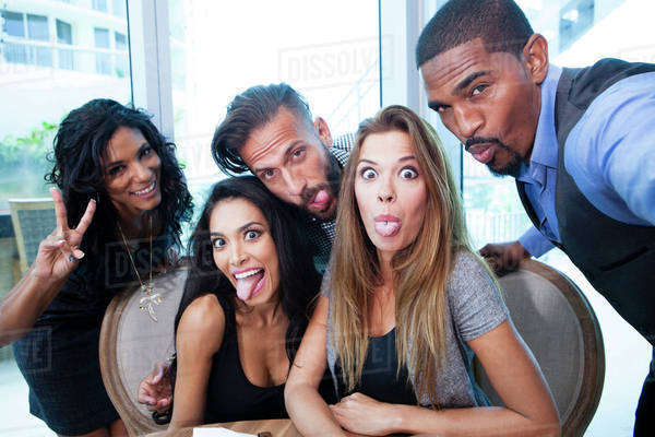 Business people making faces in office - Royalty-free Stock Photo ...