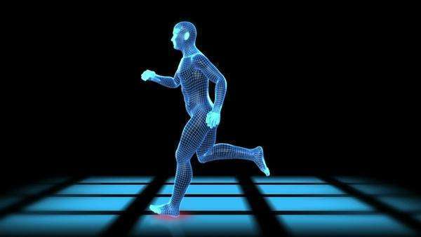 Digital man running. - HD Royalty-free Stock Video Footage | Dissolve