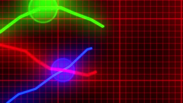 Graph line points neon finance chart data figures statistics - Stock ...