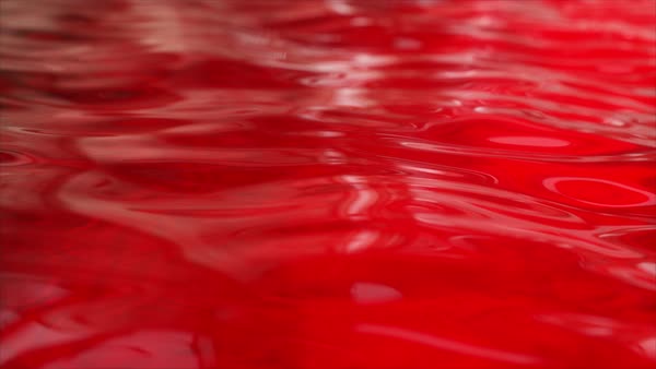 Red wave moving liquid surface. Water ripples. Seamless loop 3d render ...