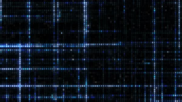 Abstract blue futuristic background of information technology binary ...