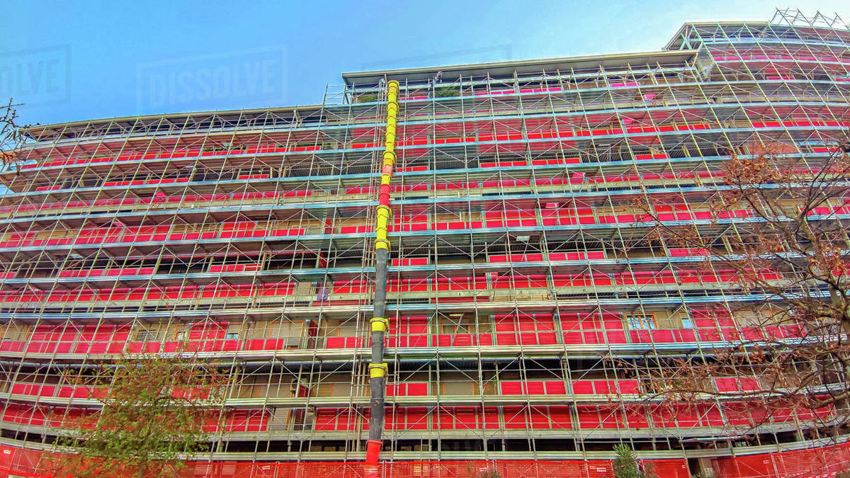 Scaffolding temporary structure for building structure support in ...