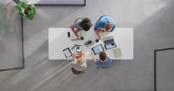 Diverse design team brainstorming ideas and working together - 4K ...