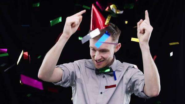 Geek man dancing slow motion party photo booth - Stock Video Footage ...