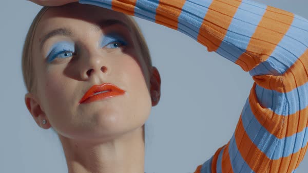 fun happy young girl dancing and making faces Comic dancer expression ...