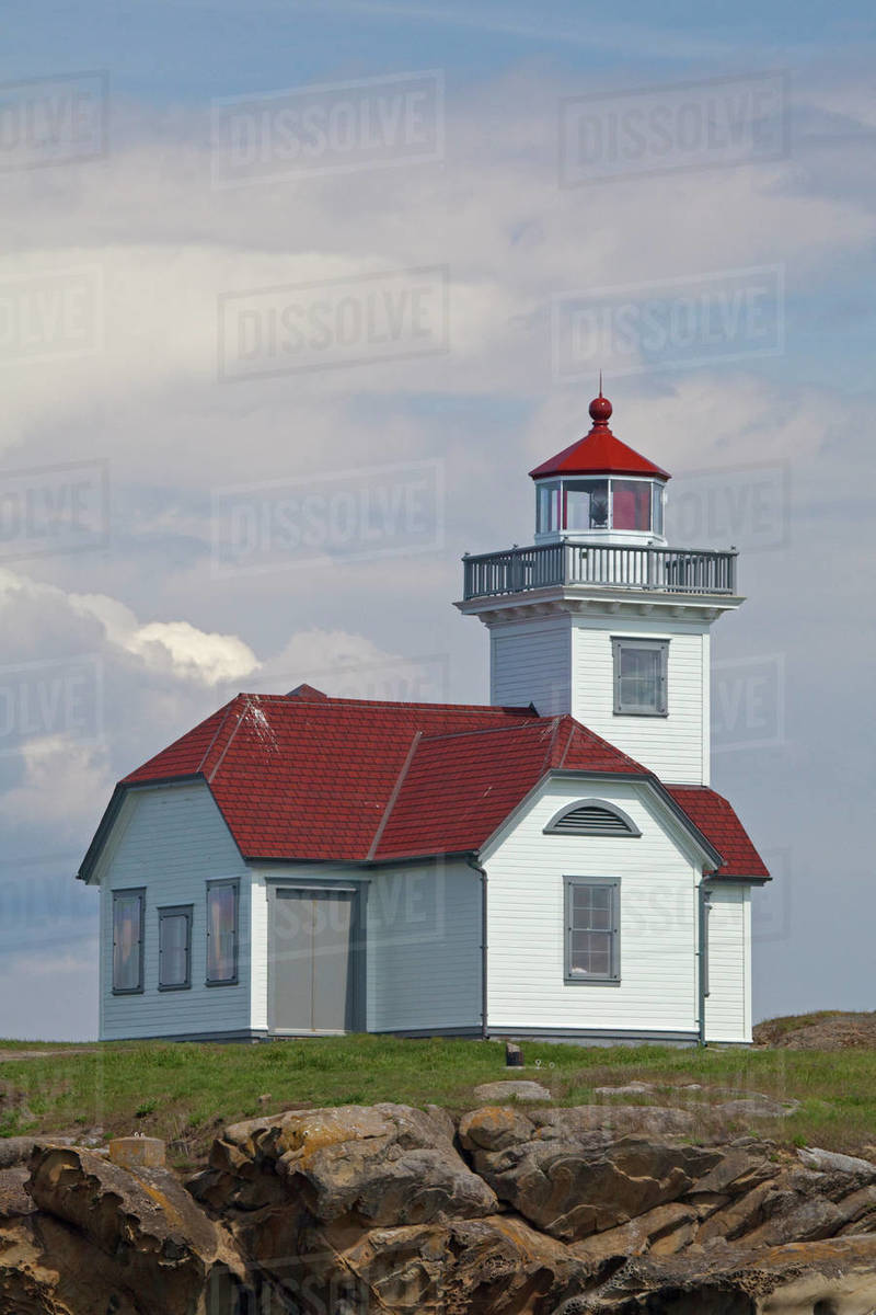 USA, Washington, San Juan Islands, Patos Island Lighthouse - Royalty ...