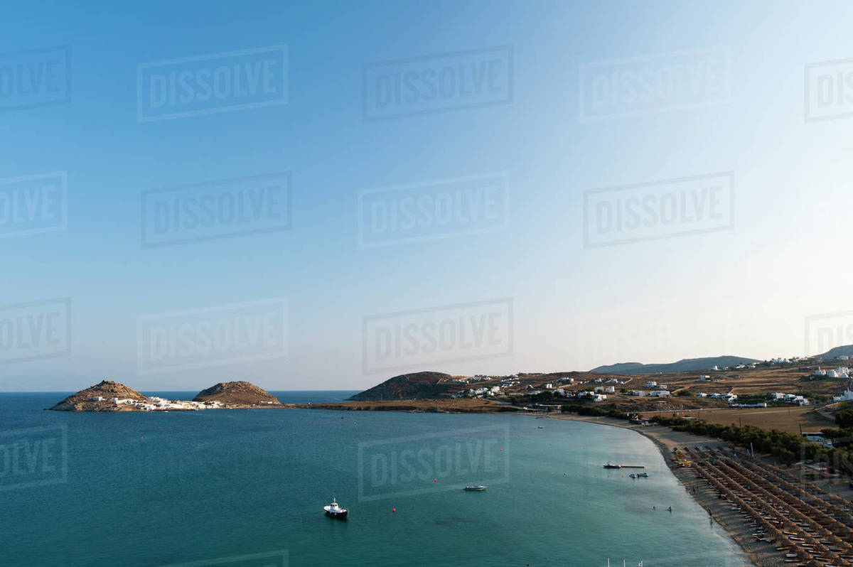 Cape Tarsanas and Kalafati Beach, Mykonos, Cyclades Islands, Greece ...