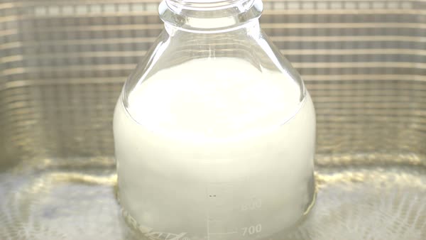 The process of vacuum degassing. A vacuum chamber is removing the ...