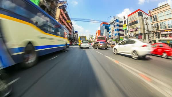 Driving Time Lapse Bangkok Editorial Driving time lapse through Bangkok ...