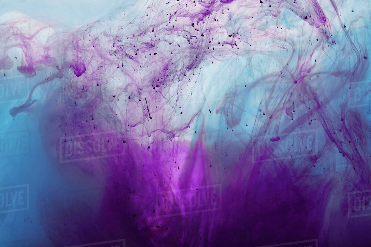 Abstract background with purple and blue mixing paint - Stock Photo ...