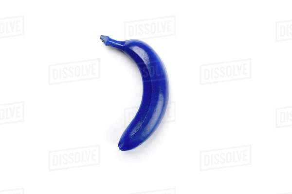Top view of blue colored banana isolated on white - Royalty-free Stock ...