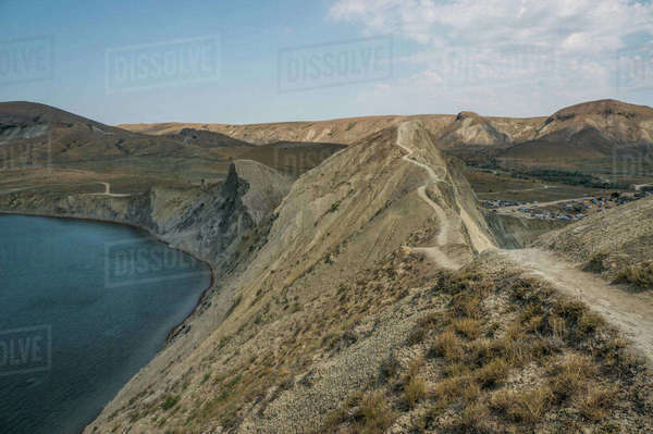 beautiful scenic landscape with cliff and sea - Royalty-free Stock ...