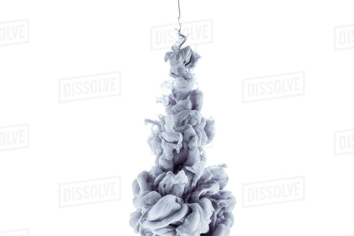 Splash of grey paint, isolated on white - Stock Photo - Dissolve