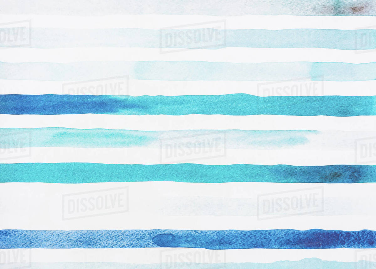 Light blue and turquoise watercolor lines on white - Royalty-free Stock ...
