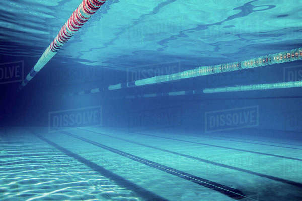 Underwater picture of empty swimming pool - Stock Photo - Dissolve