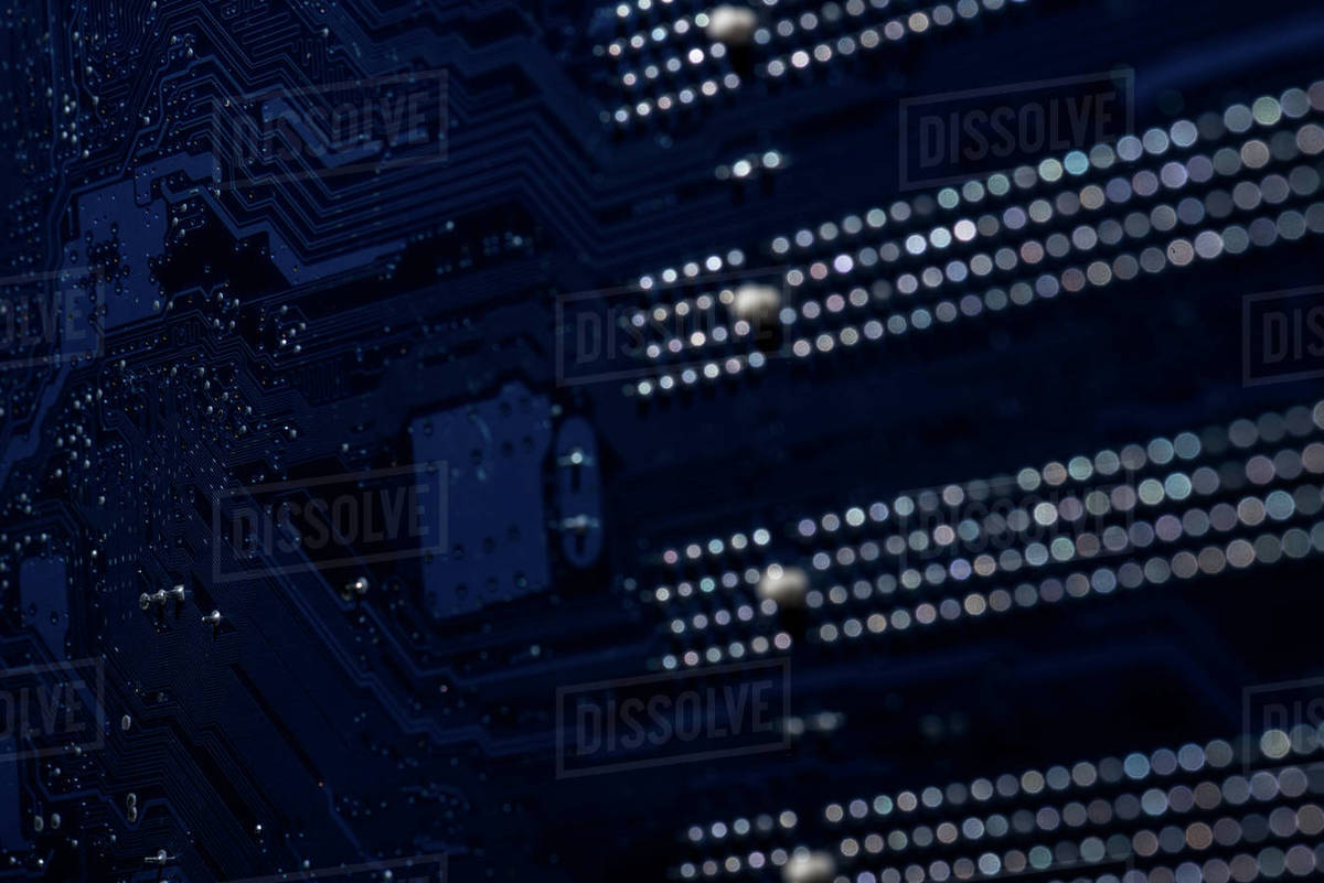 selective focus of computer motherboard elements - Royalty-free Stock ...