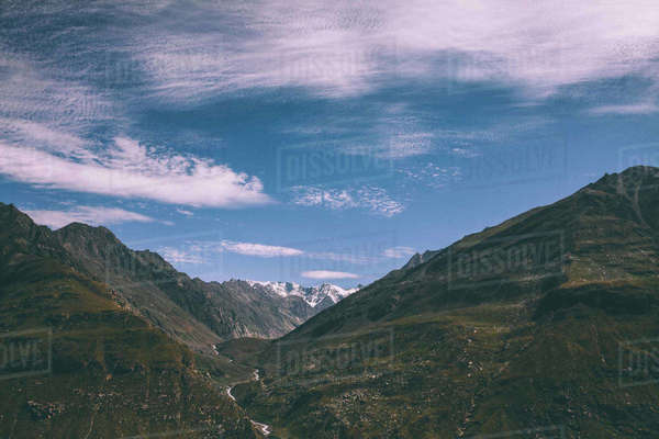 beautiful scenic mountain landscape in Indian Himalayas, Rohtang Pass ...