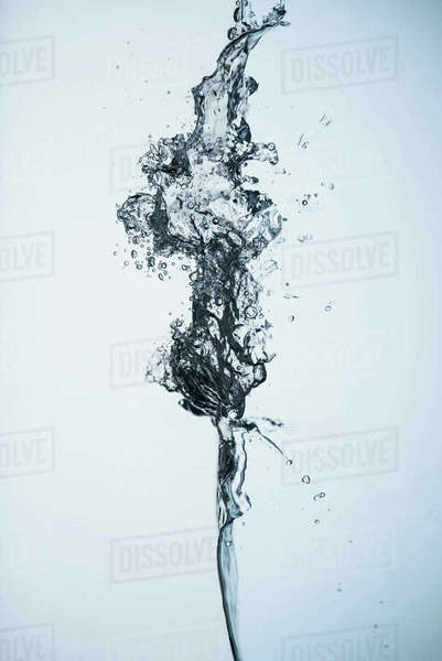 Minimalistic background with water splash, isolated on white - Royalty ...