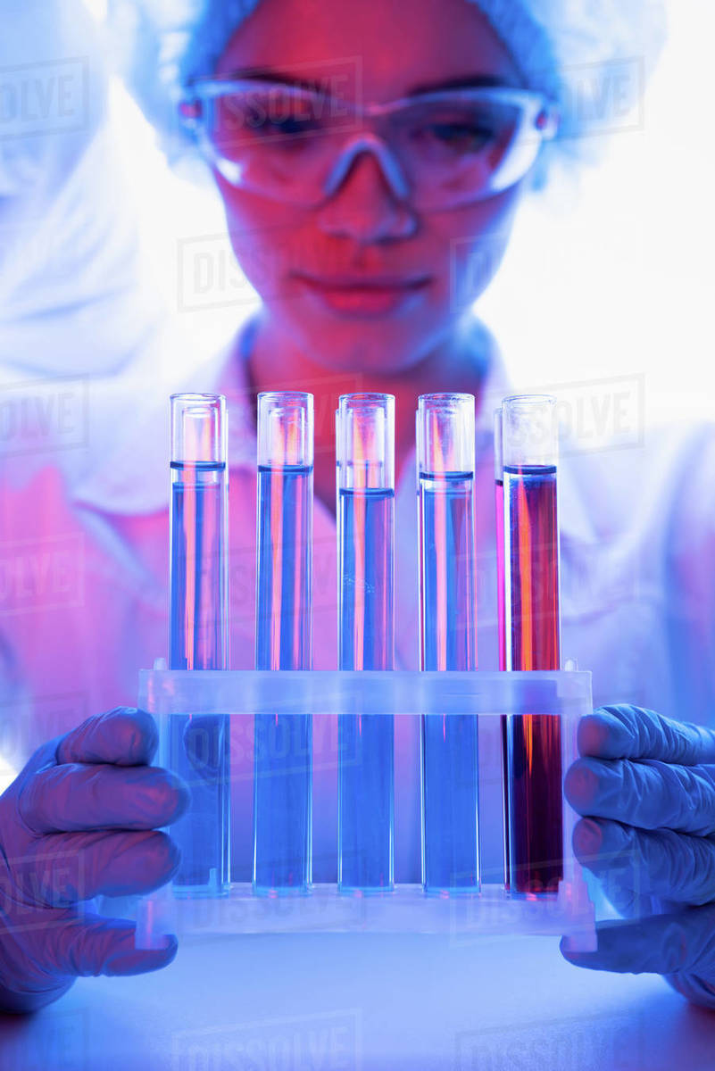 Female scientist during work at modern biological laboratory - Stock ...