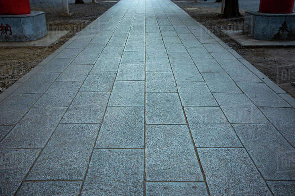 Stone street at Japanese traditional shrine. Shinjuku districet Tokyo ...