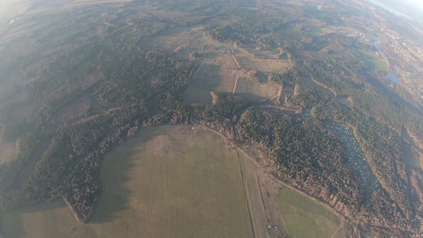 Skydiving. Parachute deployment. First person view. - Stock Video ...