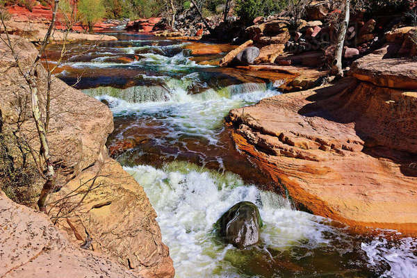 Slide Rock Falls, Slide Rock State Park, Arizona, USA - Royalty-free ...