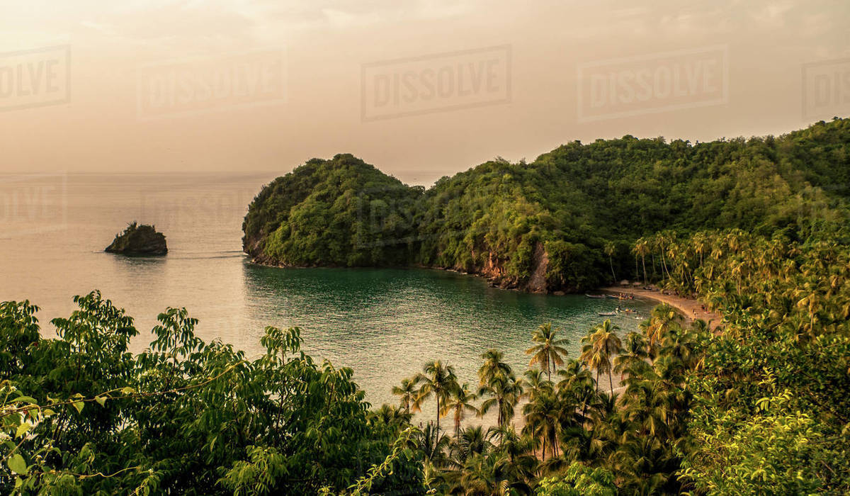 Aerial view of playa medina beach, Paria Peninsula, Venezuela - Royalty ...