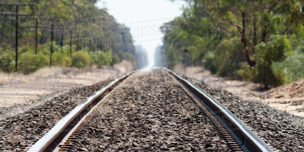 Railway tracks, Wal Wal, Victoria, Australia - Royalty-free Stock Photo ...