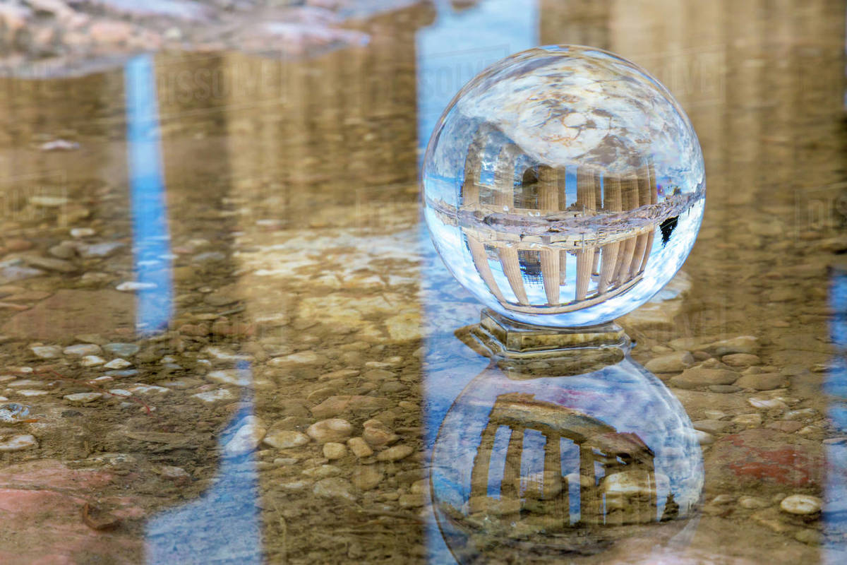Acropolis reflection in a crystal ball, Athens, Greece - Royalty-free ...