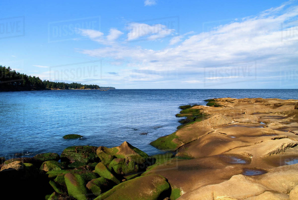 Coastline, Mayne Island, British Columbia, Canada - Royalty-free Stock ...