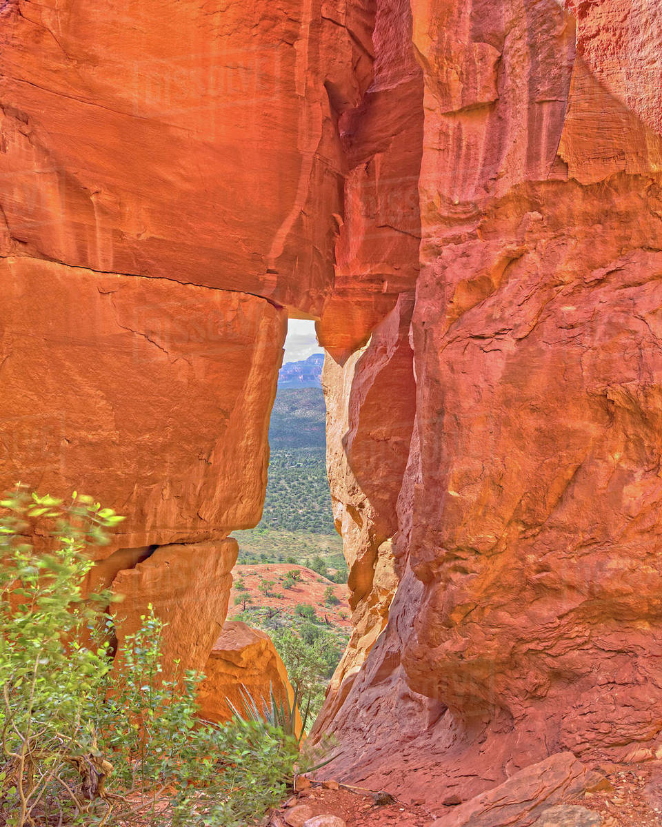 Cathedral Rock Hidden Arch, Sedona, Arizona, United States - Royalty ...