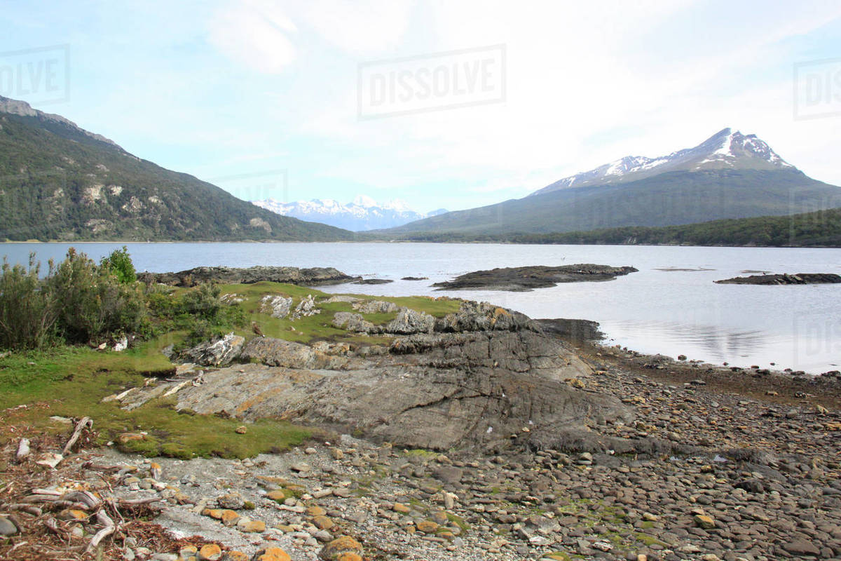 Roca lake, Tierra del Fuego National Park, Patagonia, Argentina ...