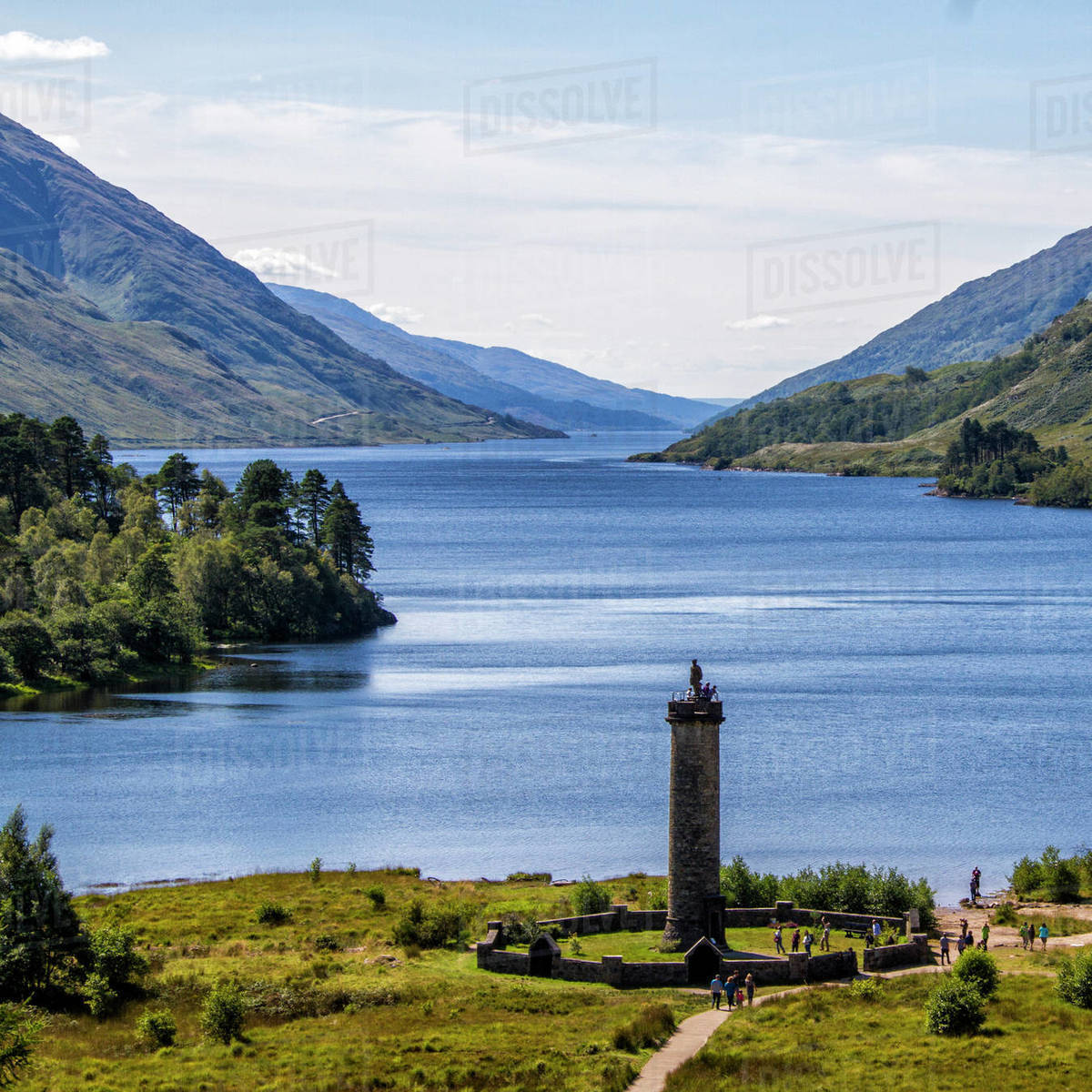 UK, Scotland, Tower at lakeside - Royalty-free Stock Photo | Dissolve
