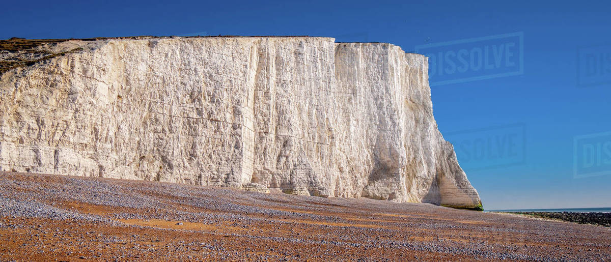 Famous Seven Sisters White Cliffs at the coast of Sussex England ...