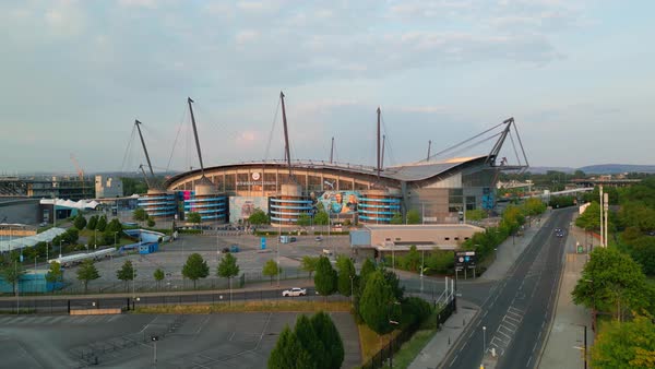 Etihad Stadium of Manchester City - aerial view - MANCHESTER, UK ...