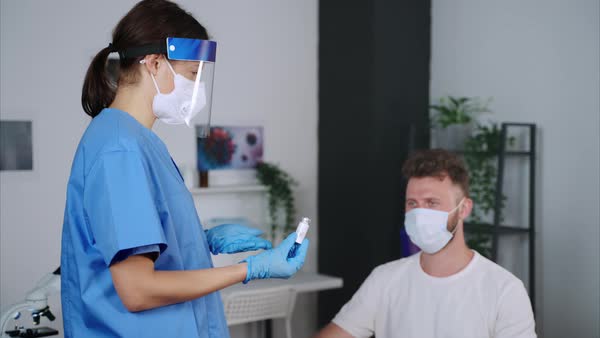 Nurse explaining medication effect to the patient - Stock Video Footage ...