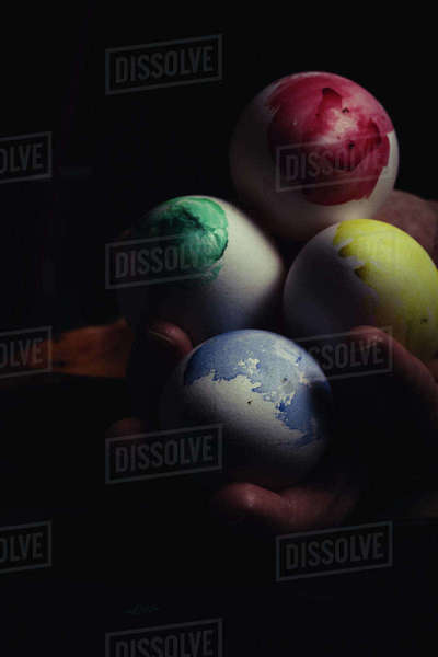 Set of poorly colored eggs - Royalty-free Stock Photo | Dissolve