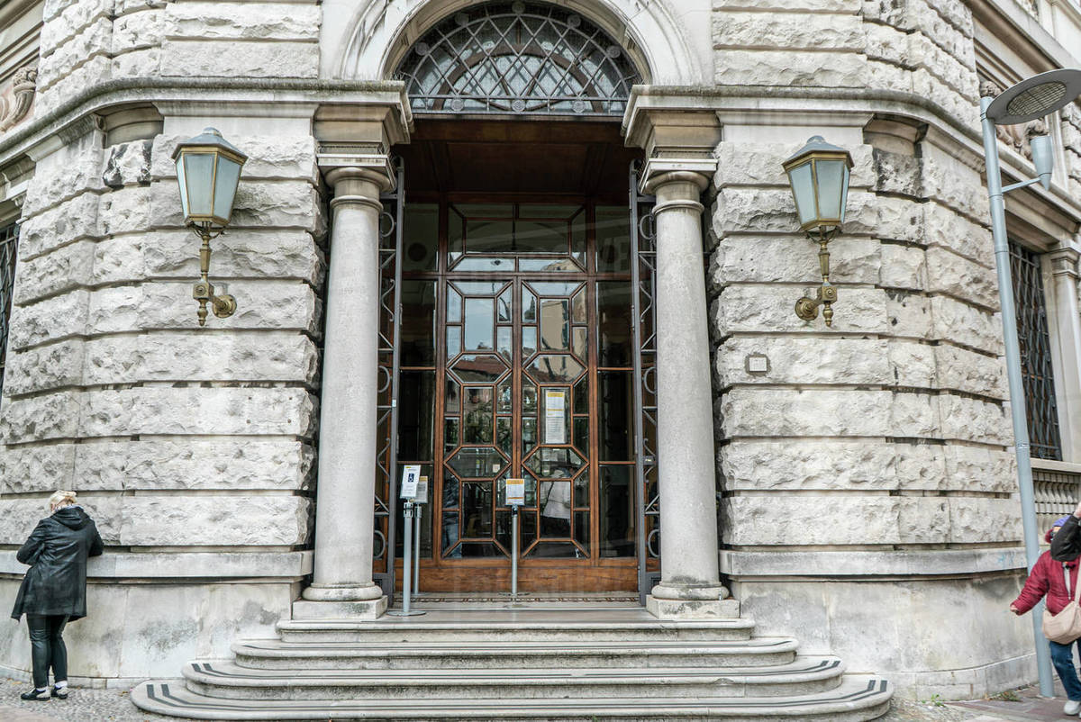 Historical building in Italian city of Rovigo. - Stock Photo - Dissolve
