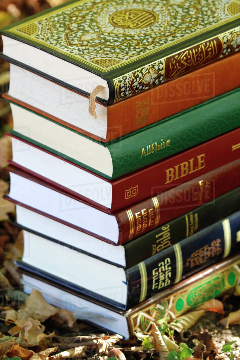 Books of the three monotheistic religions, Christianity, Islam and ...